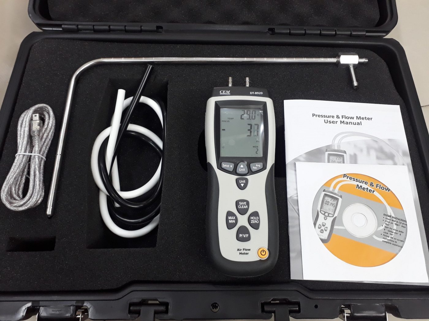 CEM DT-8920 máy đo áp suất và lưu lượng dòng khí – MINH TRÍ VINA